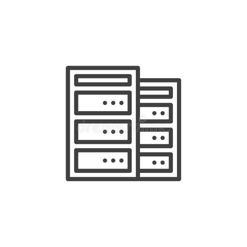 Data Center line icon stock vector. Illustration of vector - 317359279