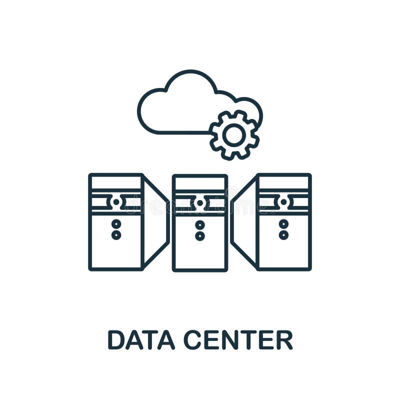 Data Center Line Icon. Element Sign from Networking Collection. Data ...