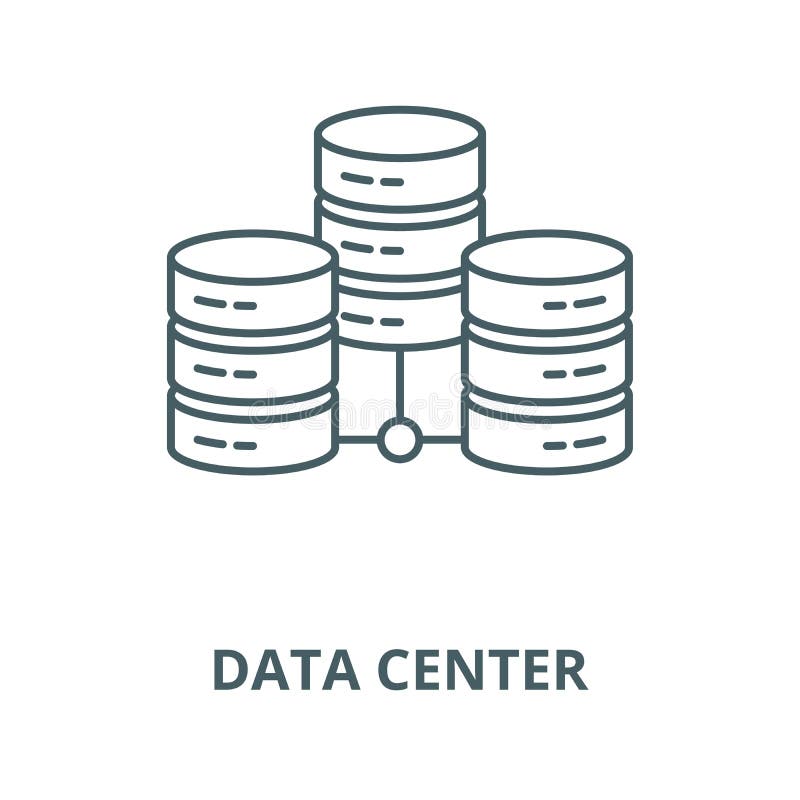 Data Center Line Icon, Vector. Data Center Outline Sign, Concept Symbol ... Data Center Line Icon, Vector. Data Center Outline Sign, Concept Symbol ...
