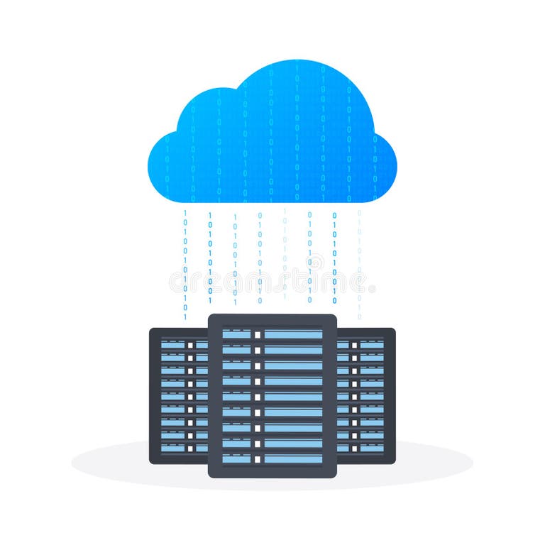 Data Center. Mainframe Service Concept Banner, Server Rack. Server Room ...