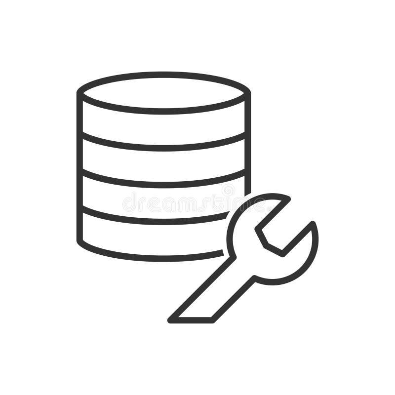 Data Center Maintenance Icon - Server Repair Icon Stock Vector ...