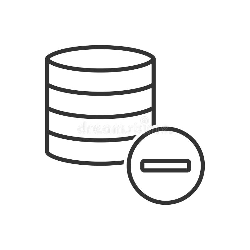 Data Center Minus Icon - Server Remove Icon Stock Vector - Illustration ...