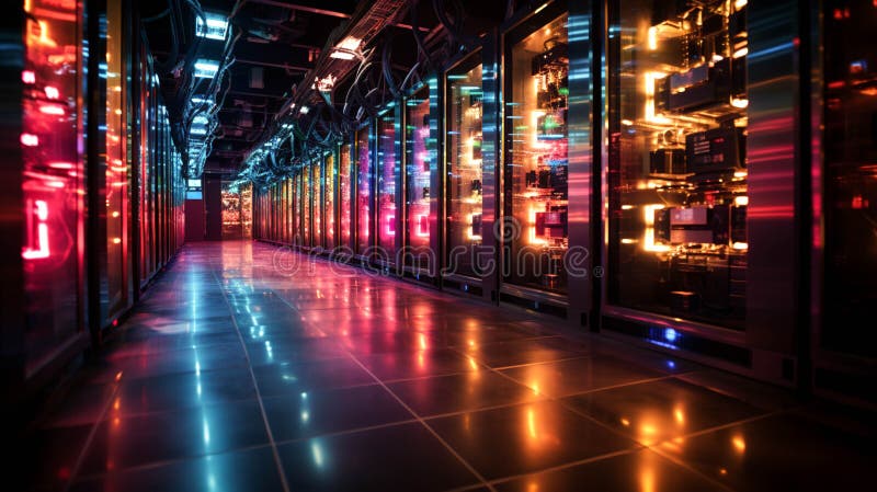 Data Center with Multiple Rows Color Stock Image - Image of database ... Data Center with Multiple Rows Color Stock Image - Image of database ...