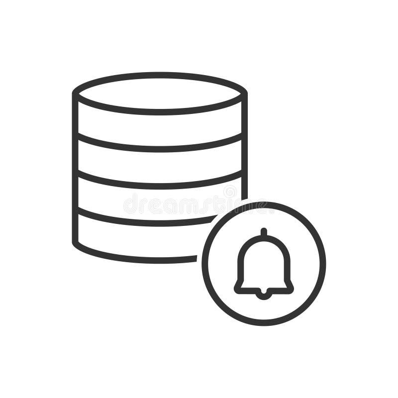 Data Center Notification Icon - Server Ring Icon Stock Vector ...