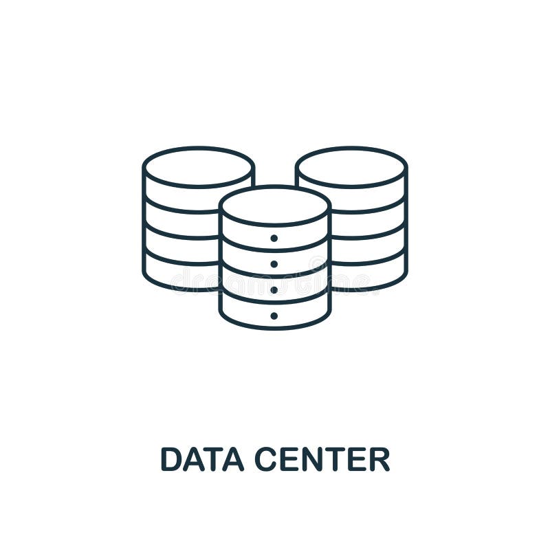 Data Center Icon. Monochrome Style Design from Big Data Icon Collection ...