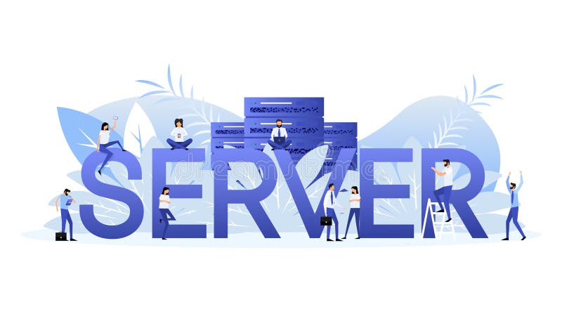 Data Center People. Vector Illustration Digital Design Stock Vector ...