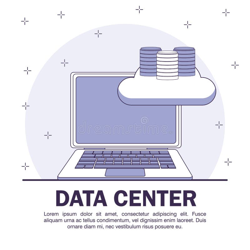 Data Center Poster with Informaton Stock Vector - Illustration of ...