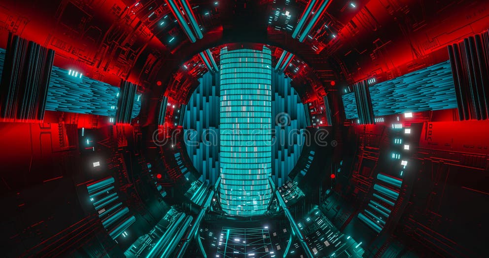 Data Center Powerful Quantum Computer Futuristic Sci-fi Computing ...