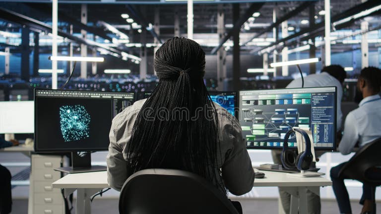 Data Center Programmer Using Artificial Intelligence Deep Learning Models Stock Photo - Image of ...