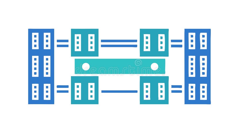 Data Center Rack Icon, Server Hosting, Vector Design Generative AI ...
