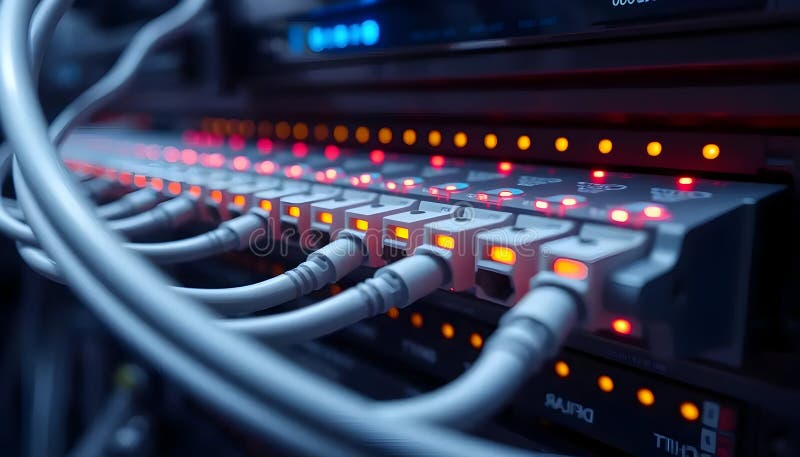 Network Cables Connected Illuminated Server Rack Stock Photos - Free ... Network Cables Connected Illuminated Server Rack Stock Photos - Free ...