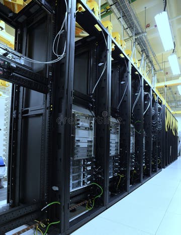 Data Center Rack and Stacks with Colour Effect Stock Image - Image of ...