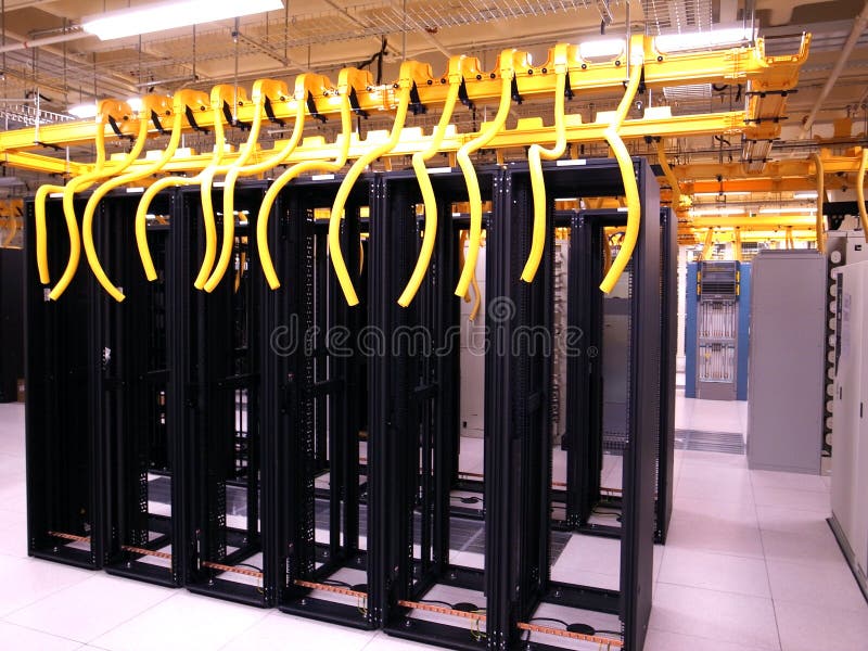 Data Center Rack and Stacks Stock Image - Image of modern, optical ...