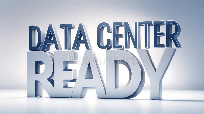 Data Center Ready Message in Bold Typography Against a Neutral Backdrop ...
