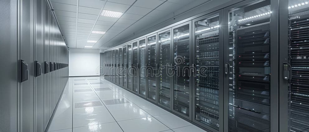 Data Center Reliability, Meticulously Arranged Servers in a Modern Data ...