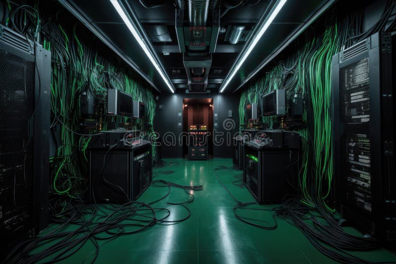 Data Center Cooling System with Pipes and Vents Stock Photo - Image of ...