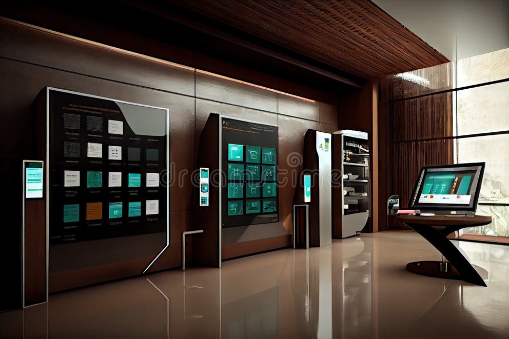 Data Center, with Rows of Metallic Servers and Humming Cooling Systems ...