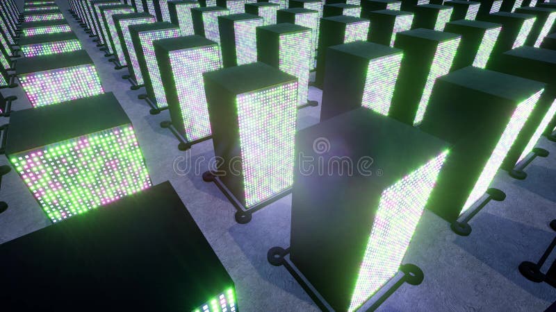 Data Center Security Cloud Computers Digital Database 3d Stock ...