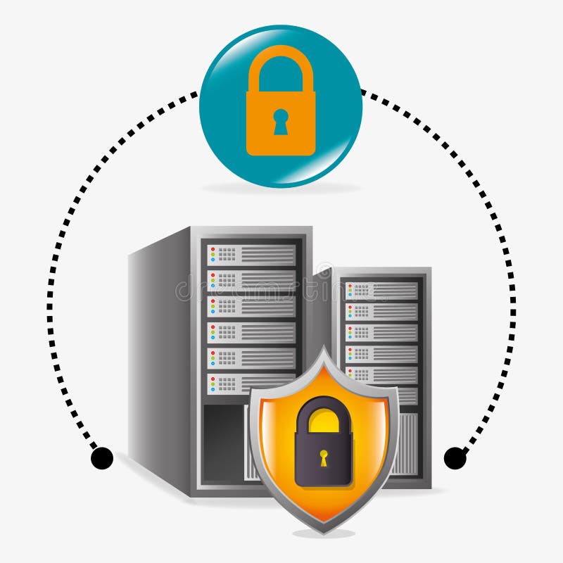 Data Center Security System Stock Illustration - Illustration of ...