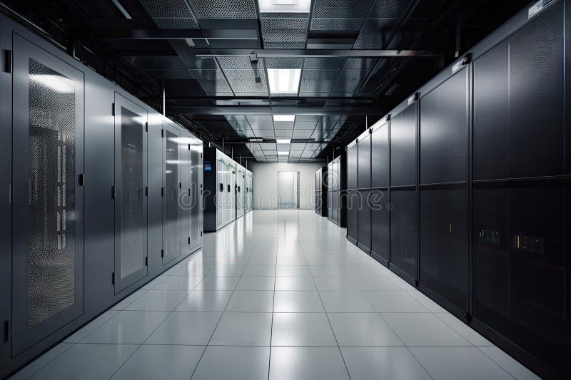 Data Center with Security System, Including Guards and Alarms Stock ...