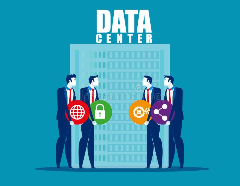 Data Center Security Team. Concept Security Vector, Application, Data ...