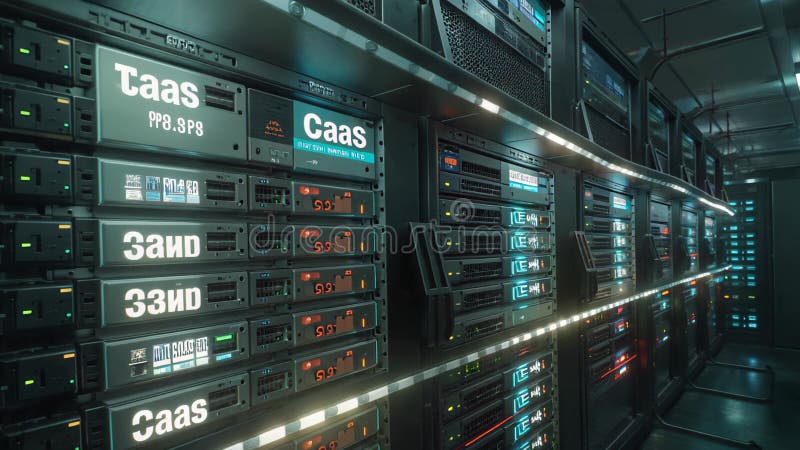 Computer Room Server Equipment Display, Generative AI Stock Video ...