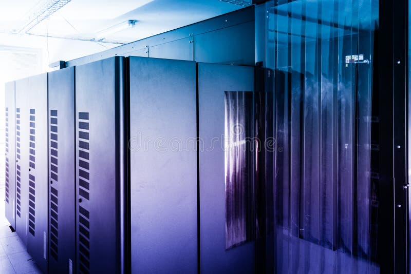 Data Center with Server Cabinets Stock Photo - Image of cyberspace ...