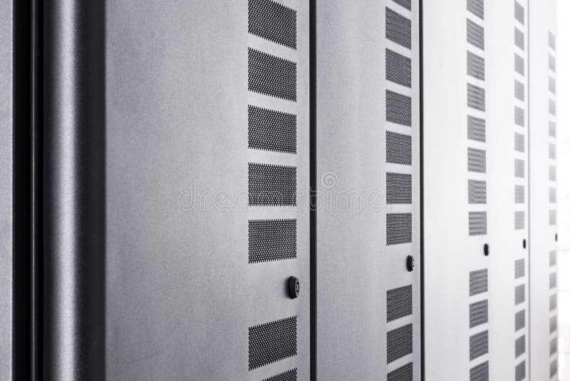 Data Center with Server Cabinets Stock Image - Image of cyberspace ...