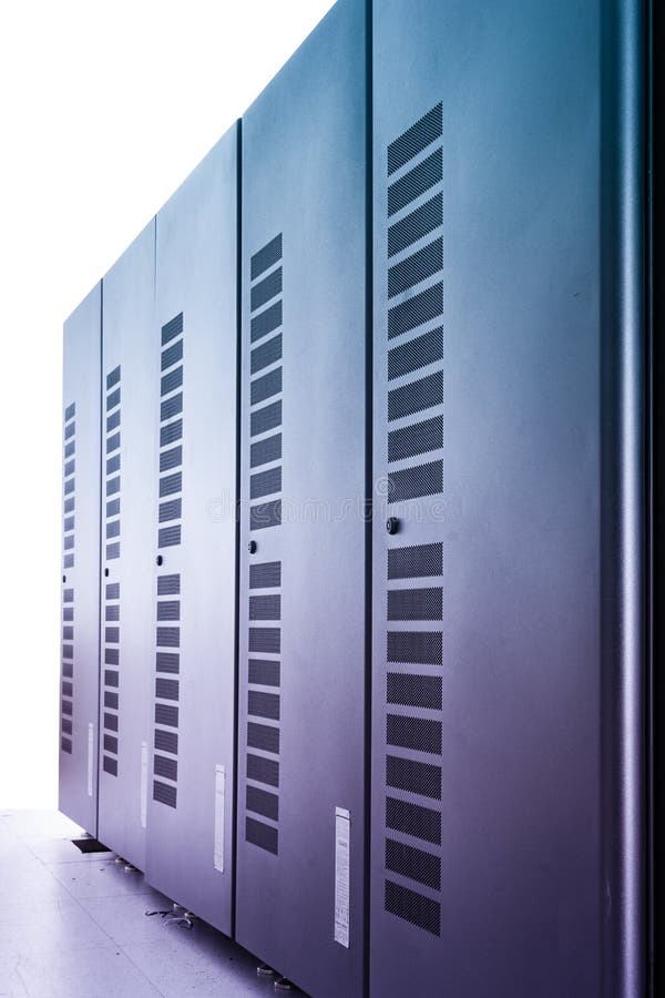 Data Center with Server Cabinets Stock Photo - Image of modern ...