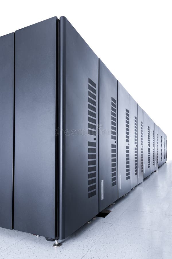 Data Center with Server Cabinets Stock Photo - Image of ethernet ...