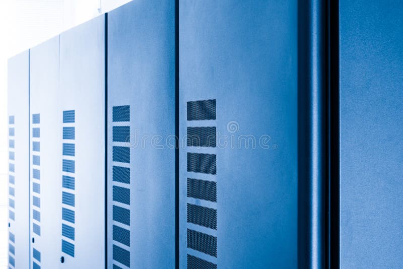Data Center with Server Cabinets Stock Photo - Image of design ...