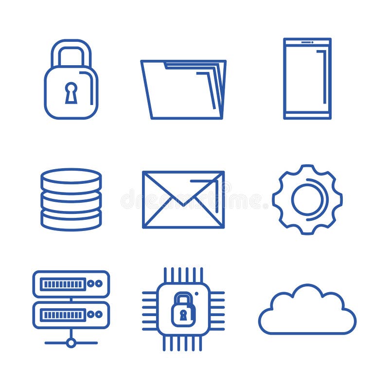 Data Center Server Interface Information Technology Stock Vector ...