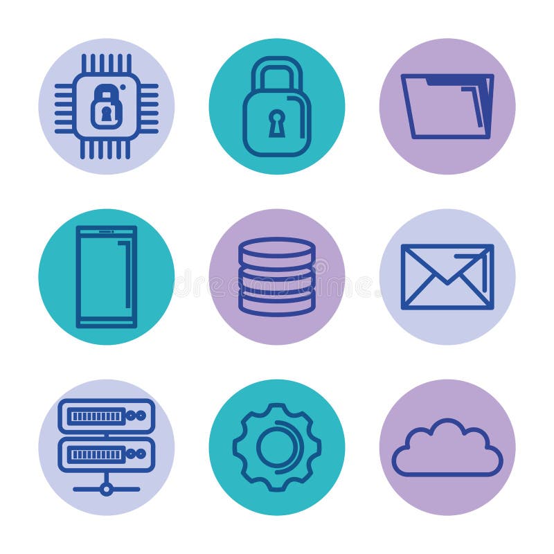 Data Center Server Interface Information Technology Stock Vector ...