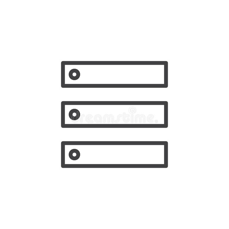 Data Center, Server Line Icon Stock Vector - Illustration of logo ...