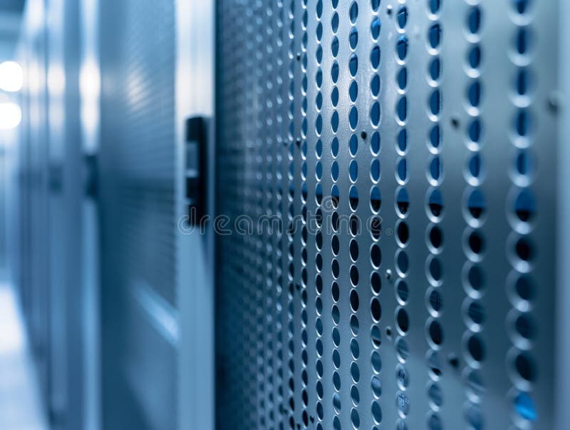 Data Center Server Rack Close-Up Stock Image - Image of equipment ...