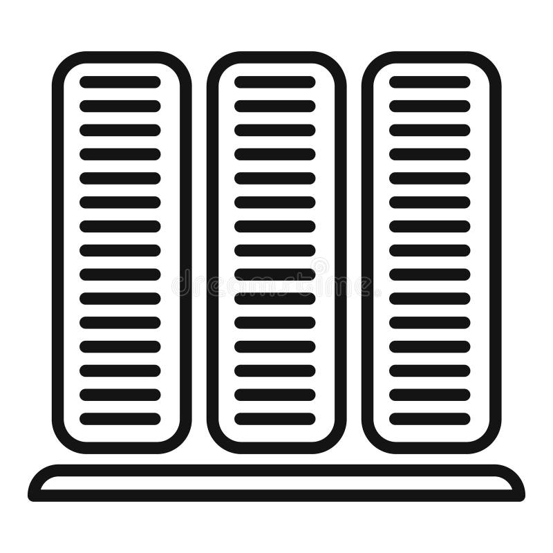 Data Center Server Rack Icon Representing Cloud Computing and Storage ...