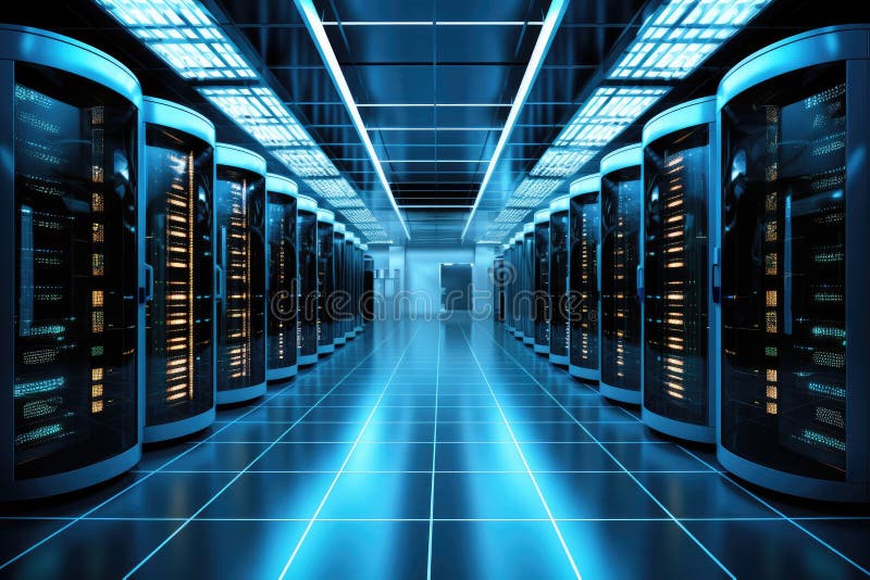 Data center server room stock photo. Image of cyberspace - 307026368