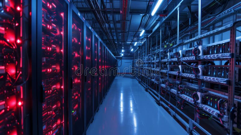 Data Center Server Room with Advanced Technology Stock Photo - Image of ...