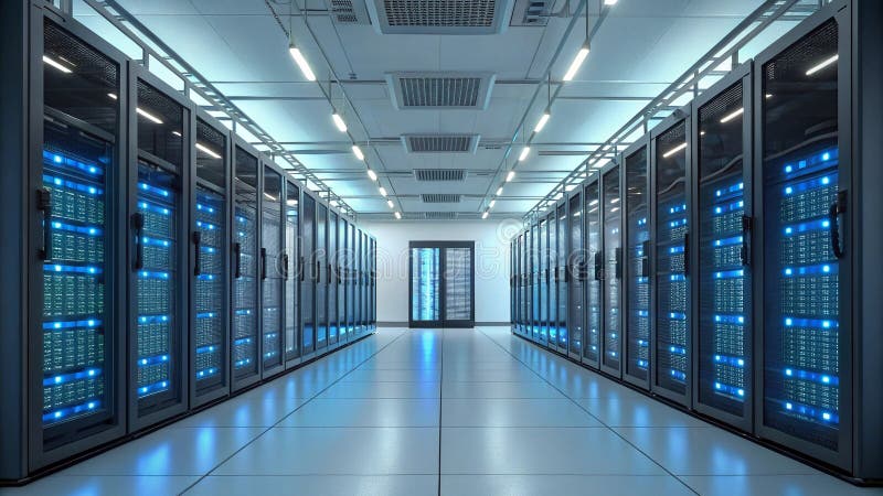Data Center Server Room Hosting Infrastructure it Equipment Network ...