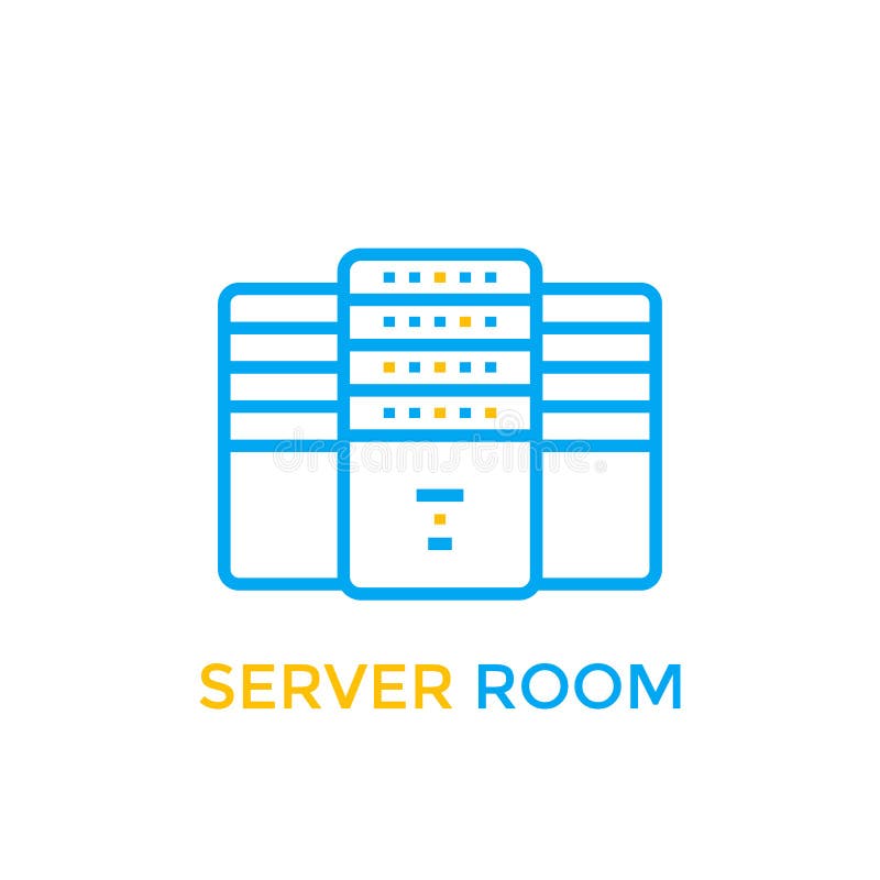 Data Center, Server Room Icon Stock Vector - Illustration of icon ...