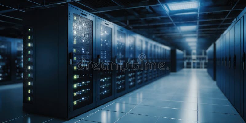 Data Center Server Room Racks Stock Illustration - Illustration of ...