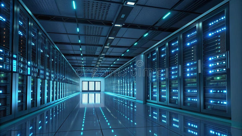 Data Center Server Room Servers Hosting Networking Computing Information Technology ...