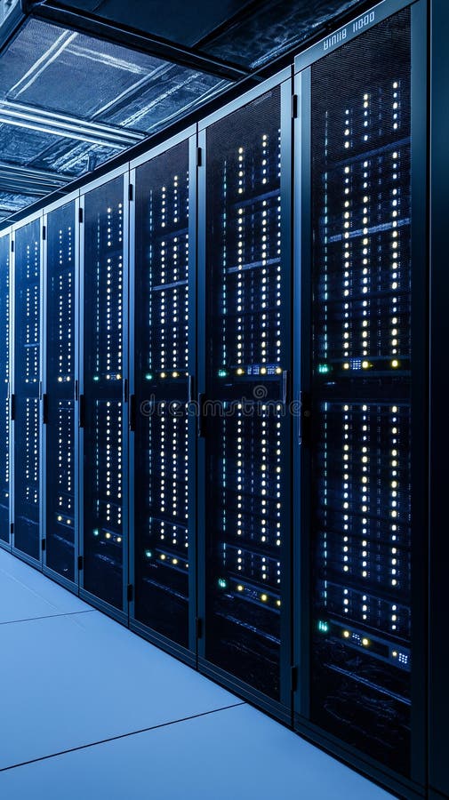 Data Center with Servers. Big Data Concept Image Stock Image - Image of ...