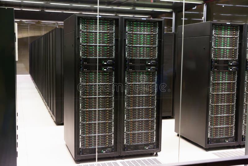 Data center servers stock photo. Image of supercomputer - 240735338