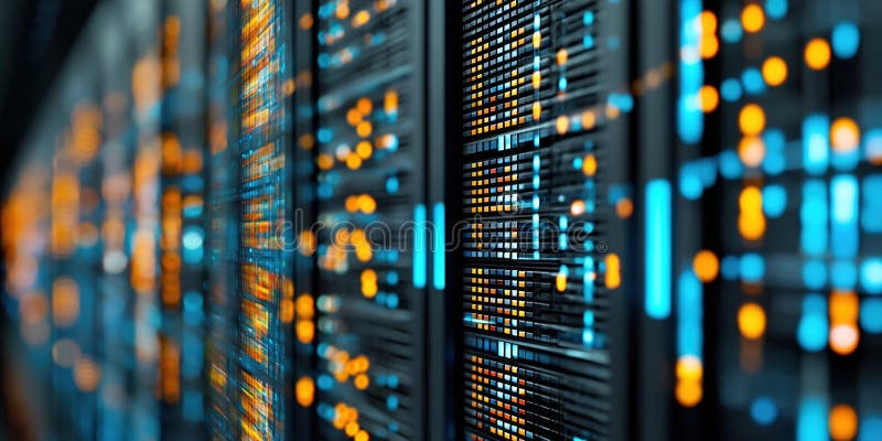 Data Center with Servers and Digital Connections. Generative Ai Stock ...