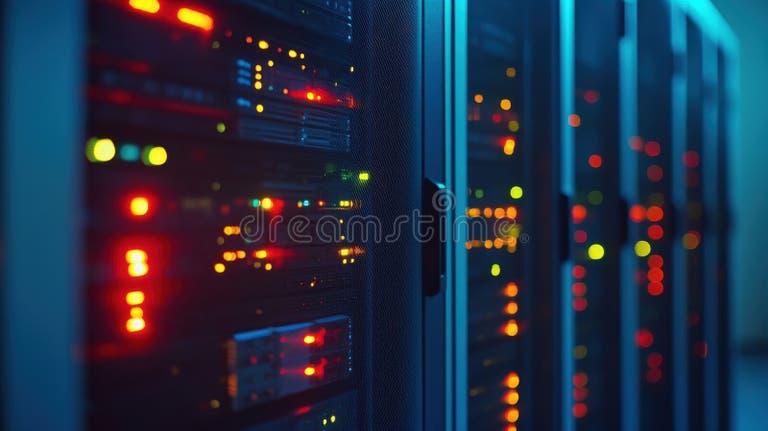 Data Center Servers Illuminating Network Infrastructure Information ...