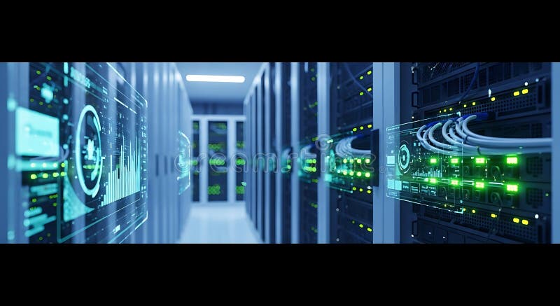 Data Center Servers Network Technology, Cloud Computing, it Stock Illustration - Illustration of ...