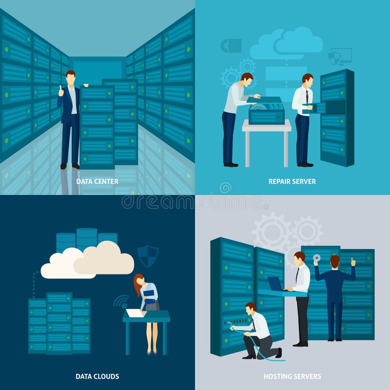 Data Center Cartoon Stock Illustrations – 5,814 Data Center Cartoon ...