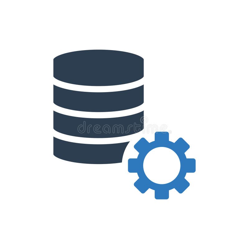 Data Center Setting Icon - Server Gear Icon Stock Vector - Illustration ...