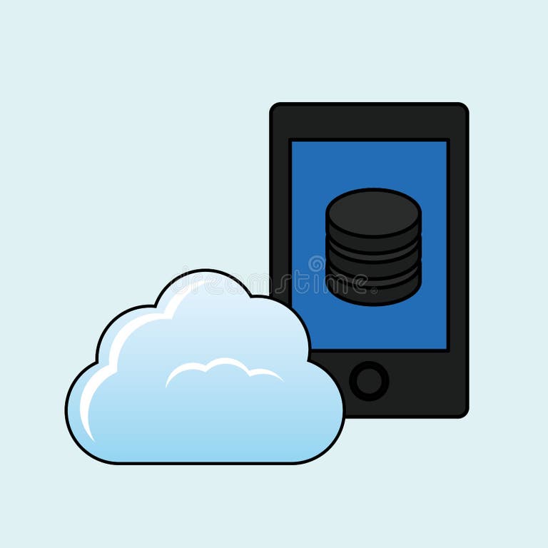 Data Center and Smartphone Design, Vector Illustration Stock Vector ...